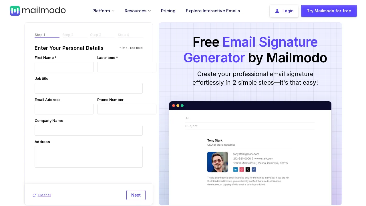 Create Professional Email Signatures Effortlessly
