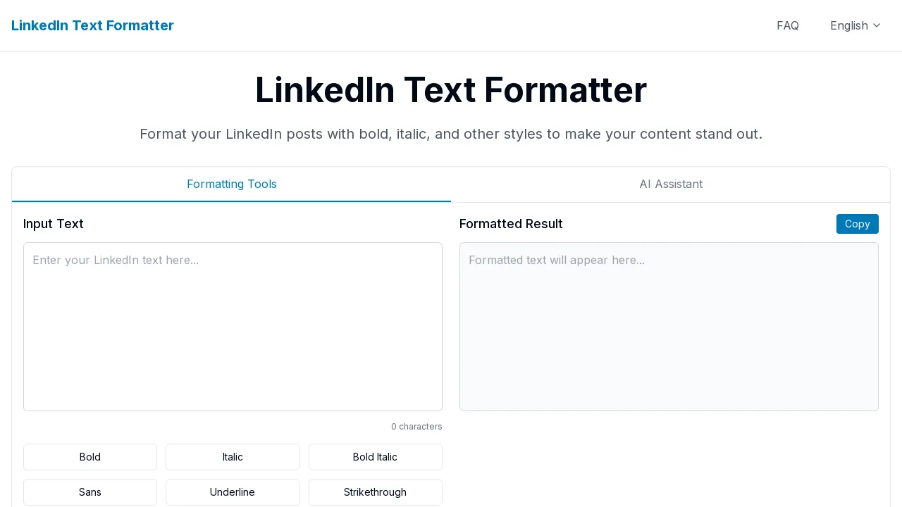 Boost Your LinkedIn Profile with Our Text Formatter Tool